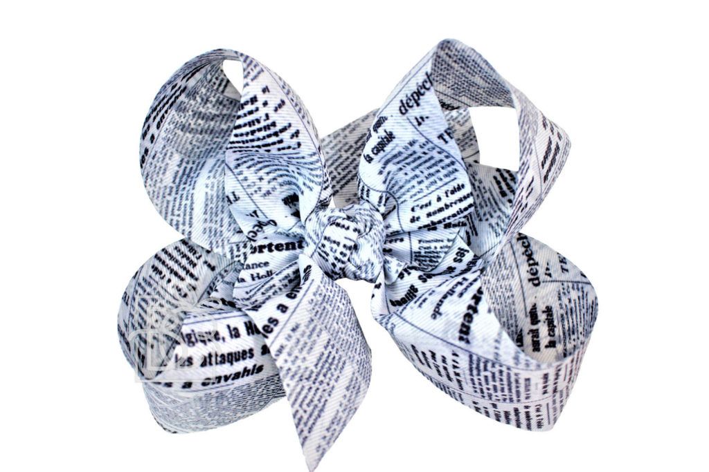 Beyond Creations - Hair Bows and Accessories - Jumbo Newspaper Ribbon Bow