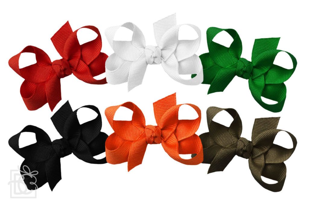 Small Grosgrain Hair Bow Bundle (Holiday) - Beyond Creations