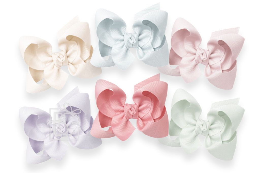 Large Grosgrain Hair Bow (Mist) - Beyond Creations