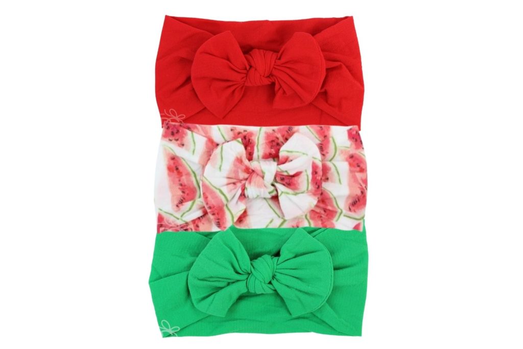 Wide Nylon Headband Bundle (Red Watermelon)