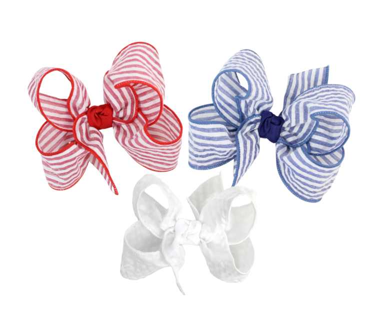 New Seersucker Bows - Beyond Creations