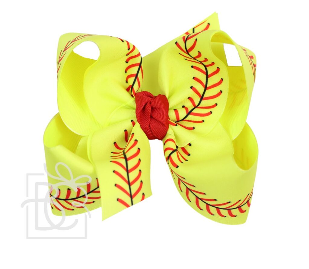 Huge Layered Softball Hair Bow - Hair Bows and Accessories