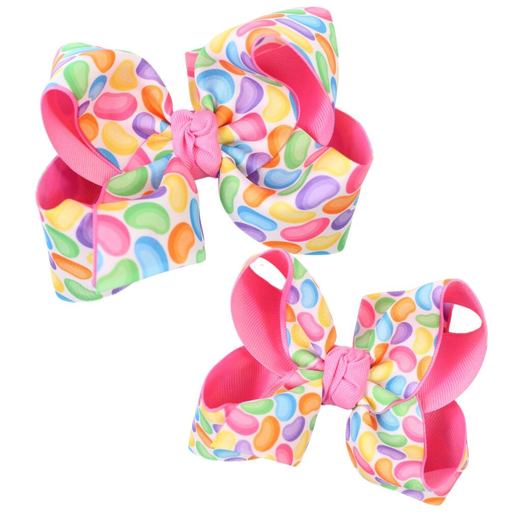 Colorful Easter Candy Hair Bow and Grosgrain Ribbon | Beyond Creations ...